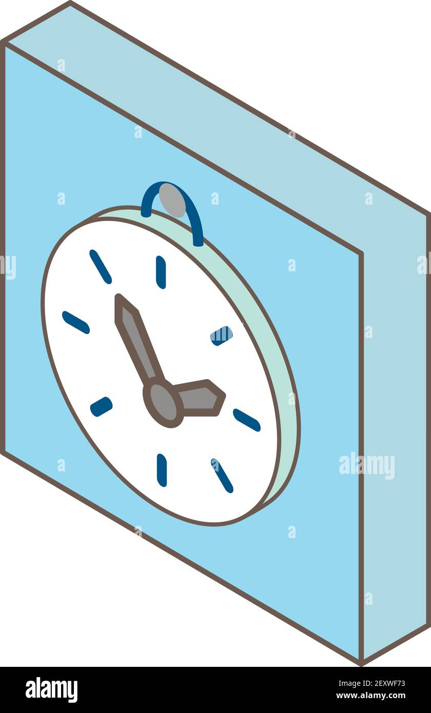 Old clock icon. Isometric illustration of old clock vector icon for web ...