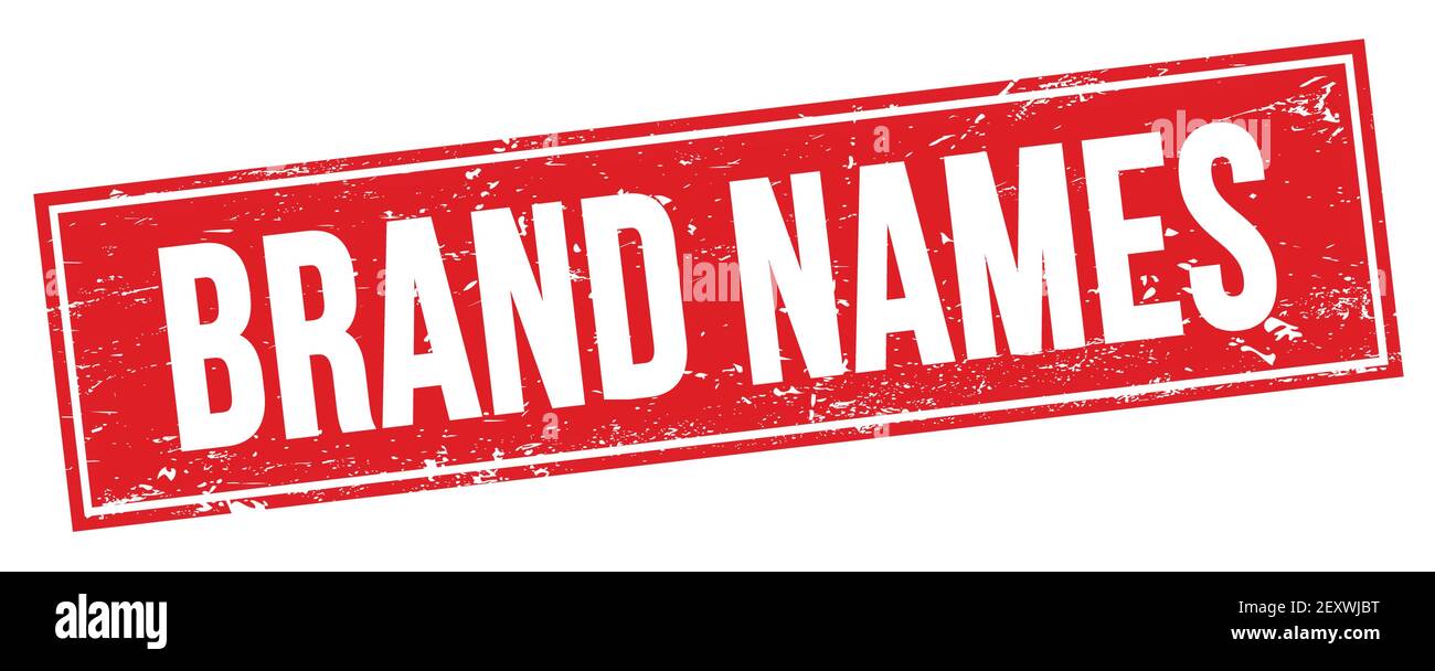 Brand names text hi-res stock photography and images - Alamy