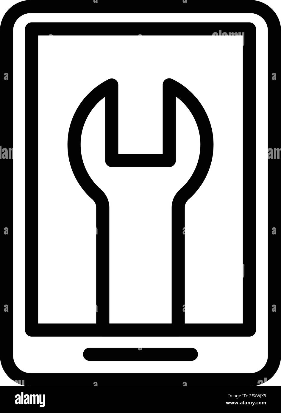 Device settings icon. Outline device settings vector icon for web ...