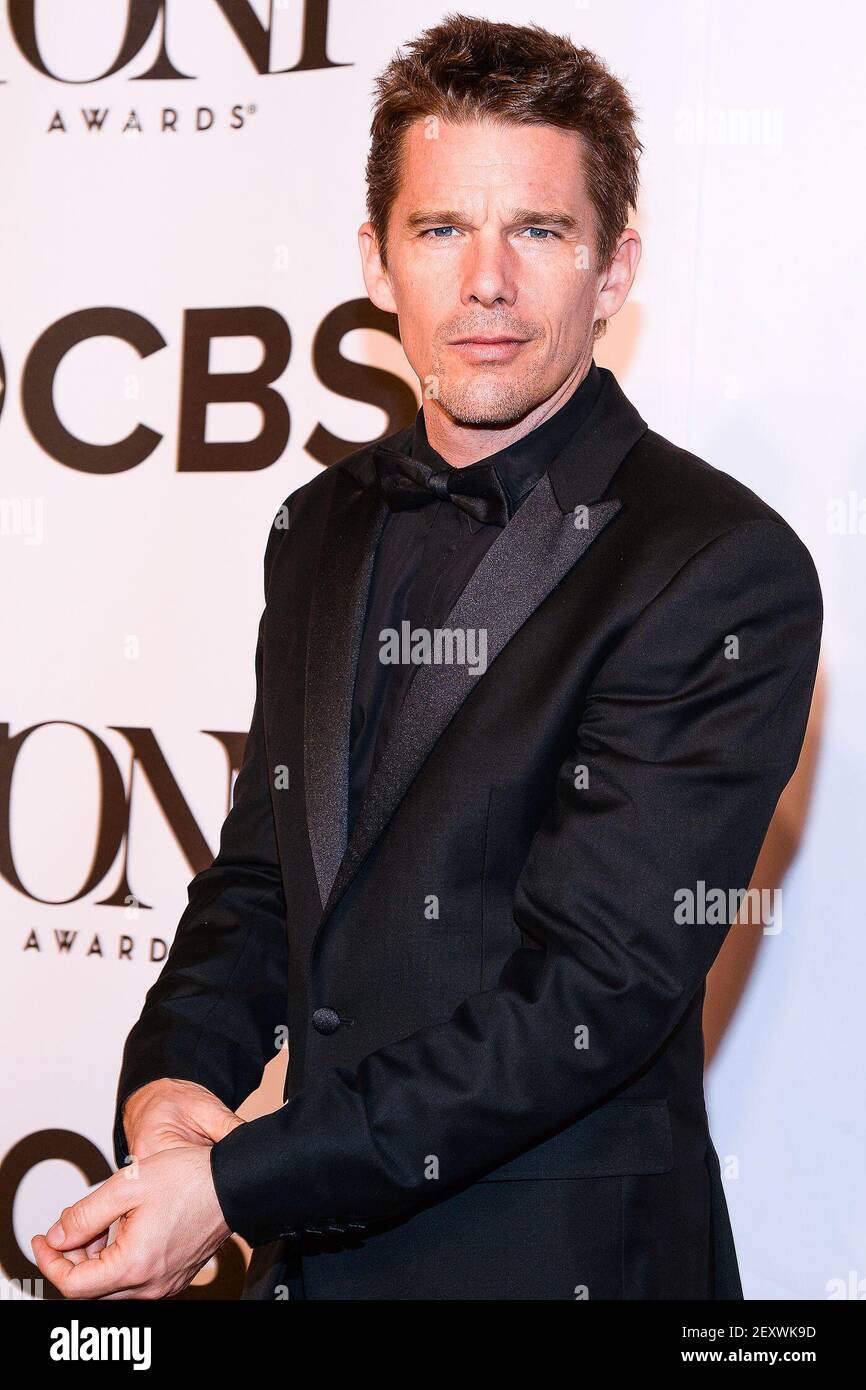 Ethan Hawke on the red carpet at the Tony Awards at Radio City Music ...