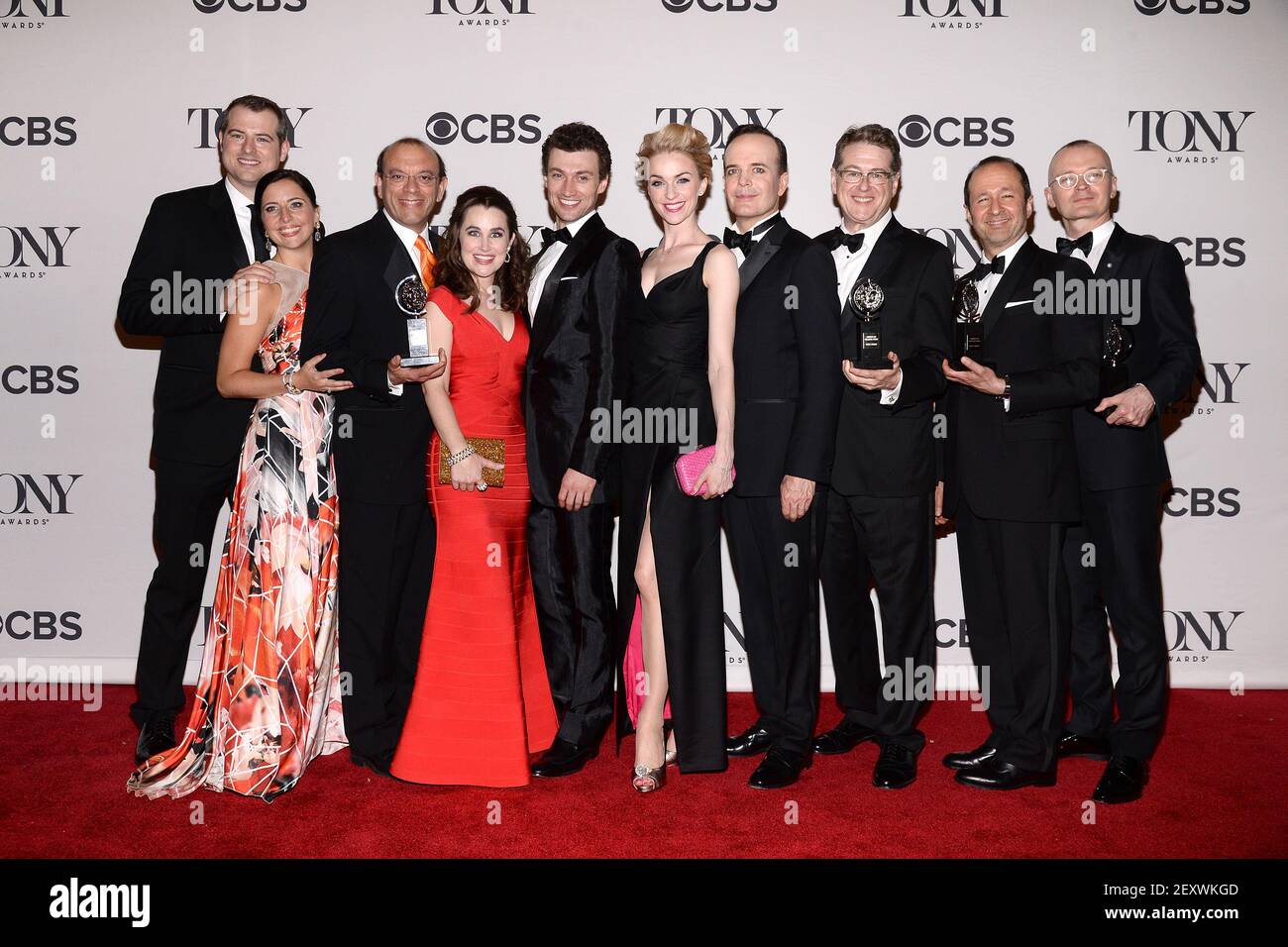(L-R) Lauren Worsham, Bryce Pinkham, Robert L. Freedman, Jefferson Mays ...