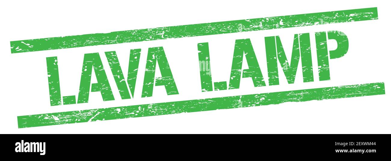 LAVA LAMP text on green grungy rectangle stamp sign Stock Photo - Alamy