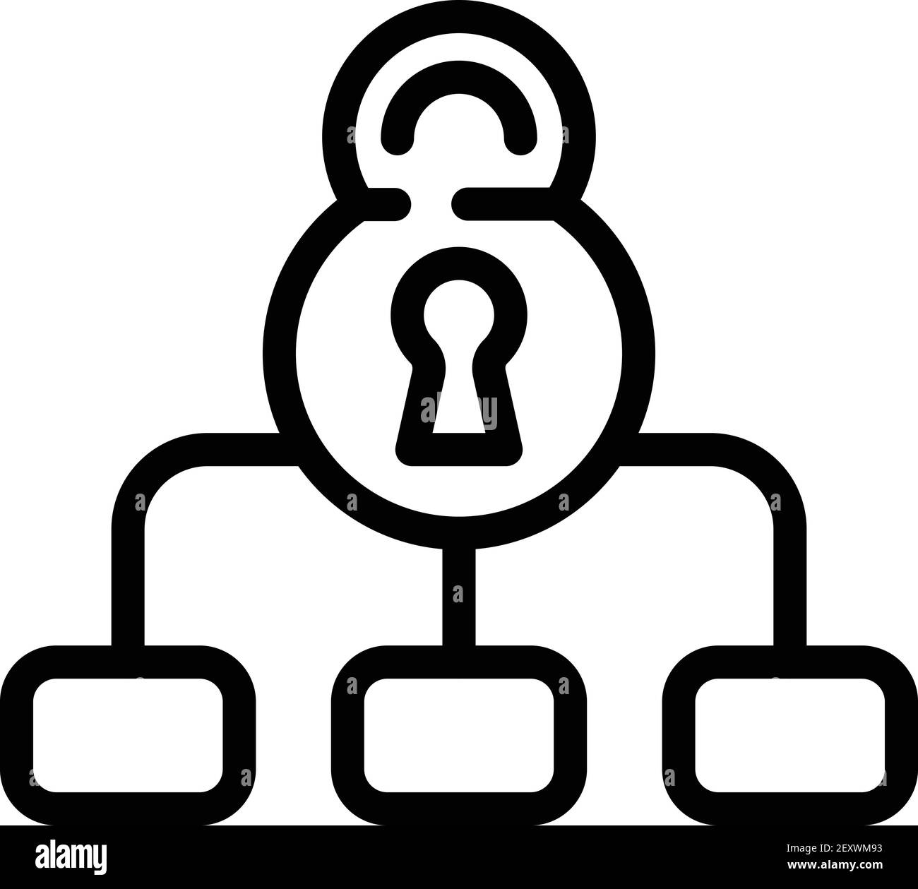 Lock privacy icon. Outline Lock privacy vector icon for web design ...