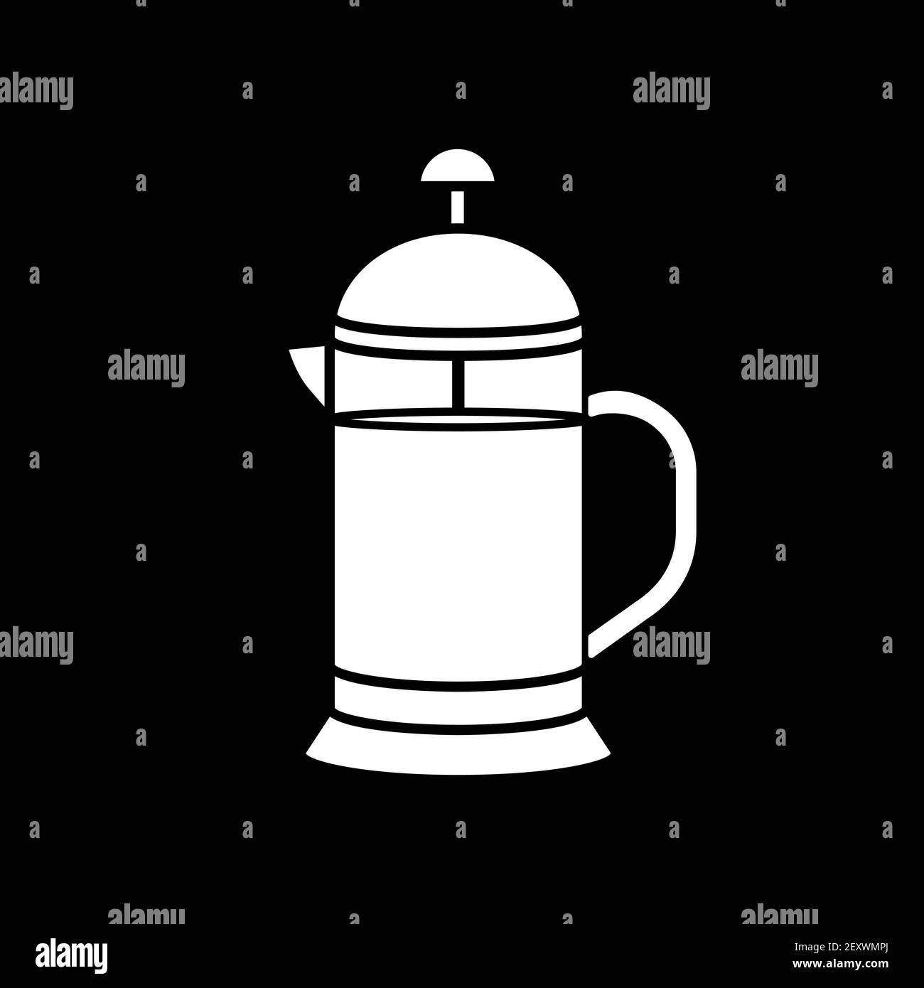French press coffee pour Stock Vector Images - Alamy