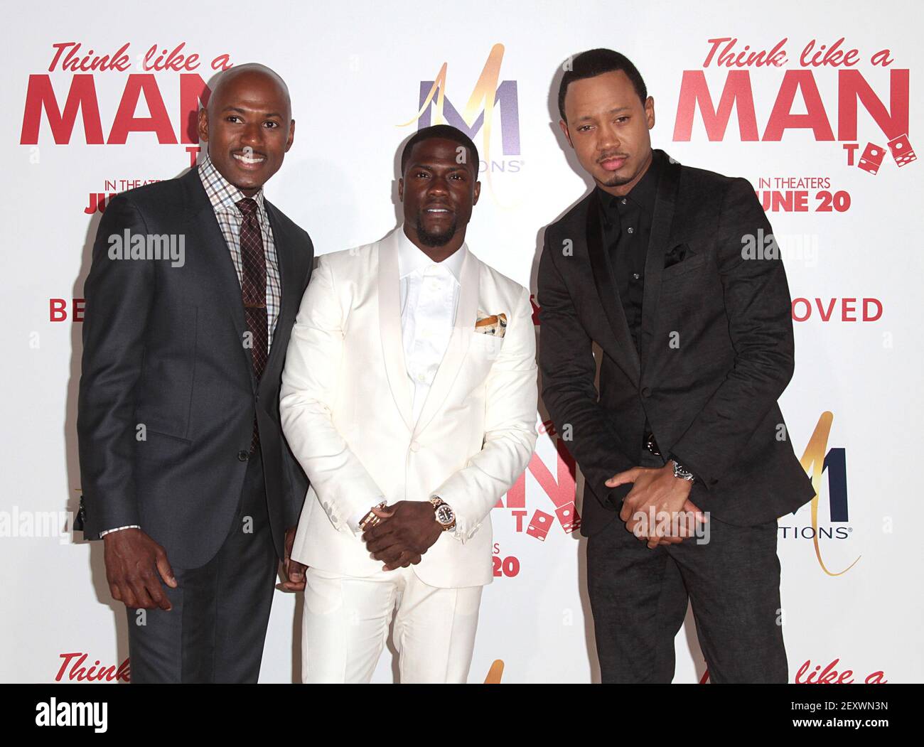 Romany Malco, Kevin Hart, Terrence Jenkins attends The World Premiere ...