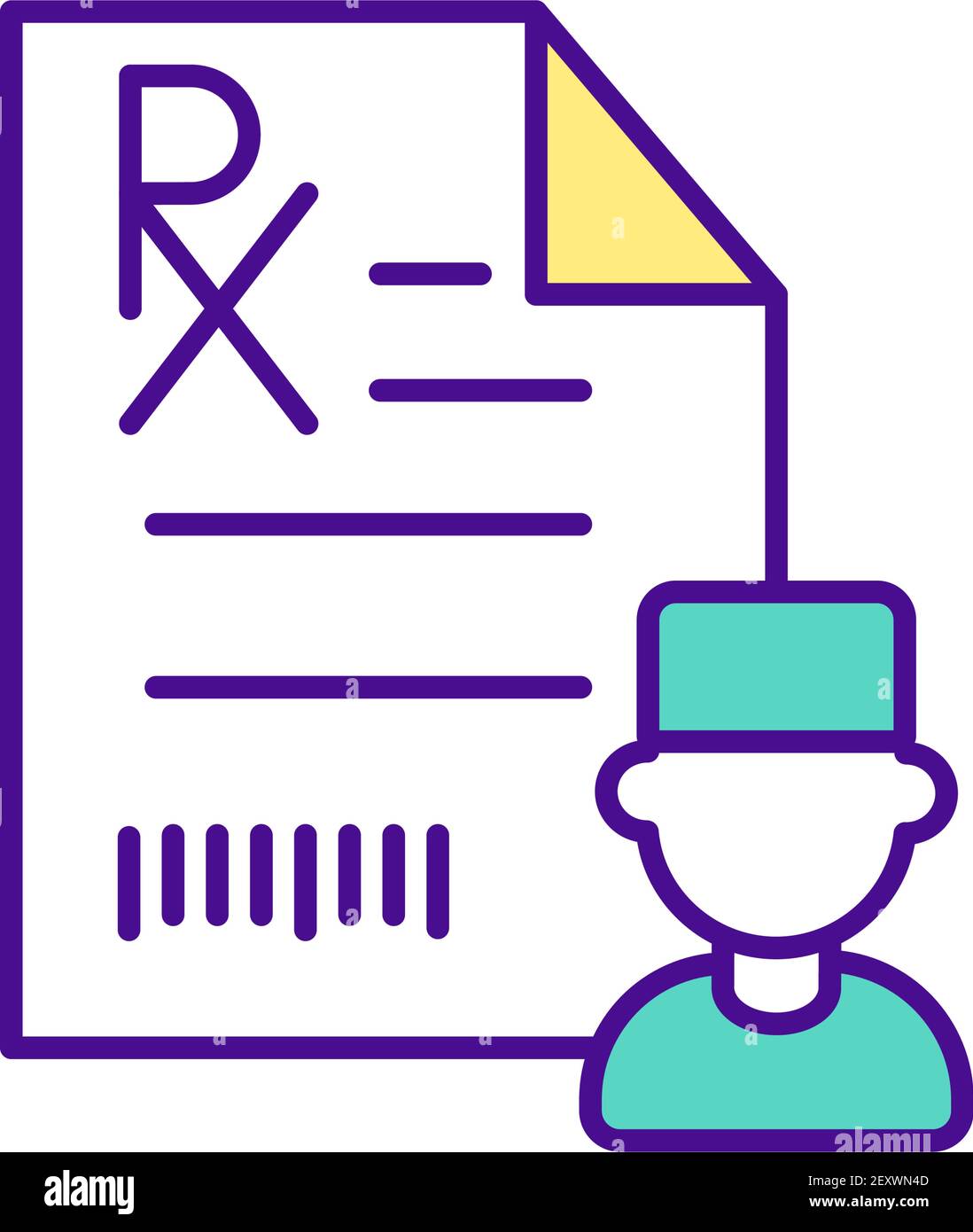 Prescription medicine RGB color icon Stock Vector Image & Art - Alamy
