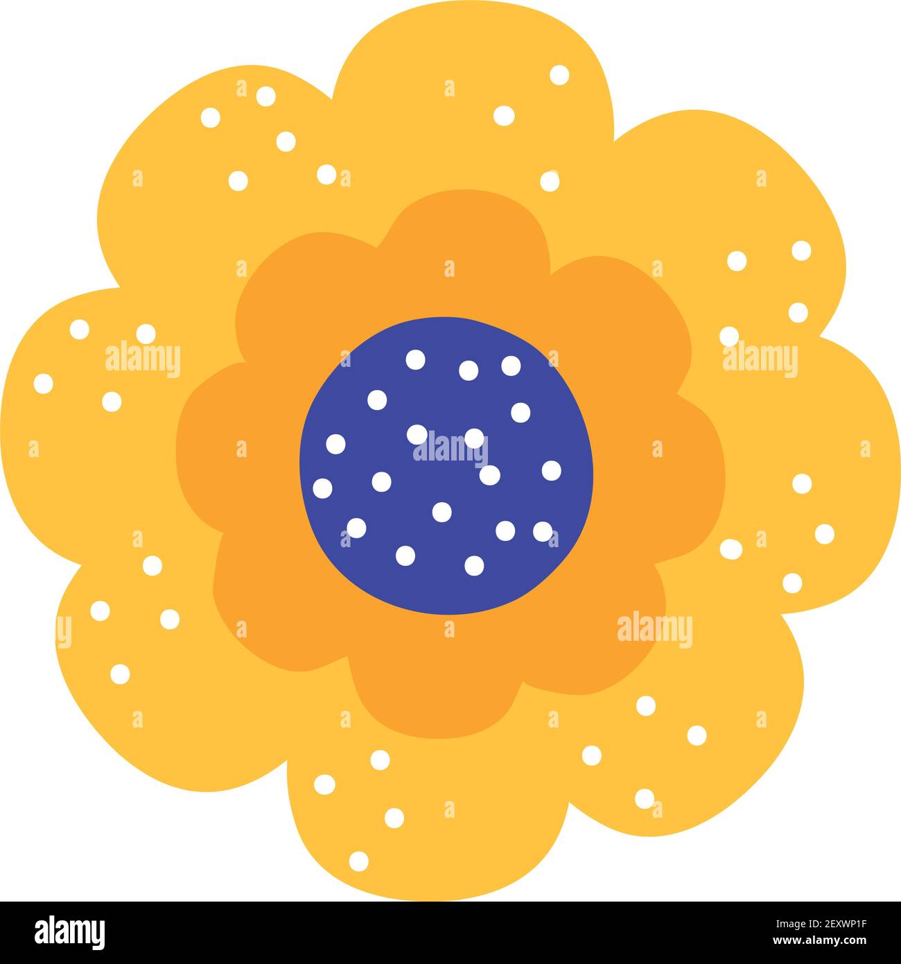 yellow spring flower nature icon Stock Vector Image & Art - Alamy