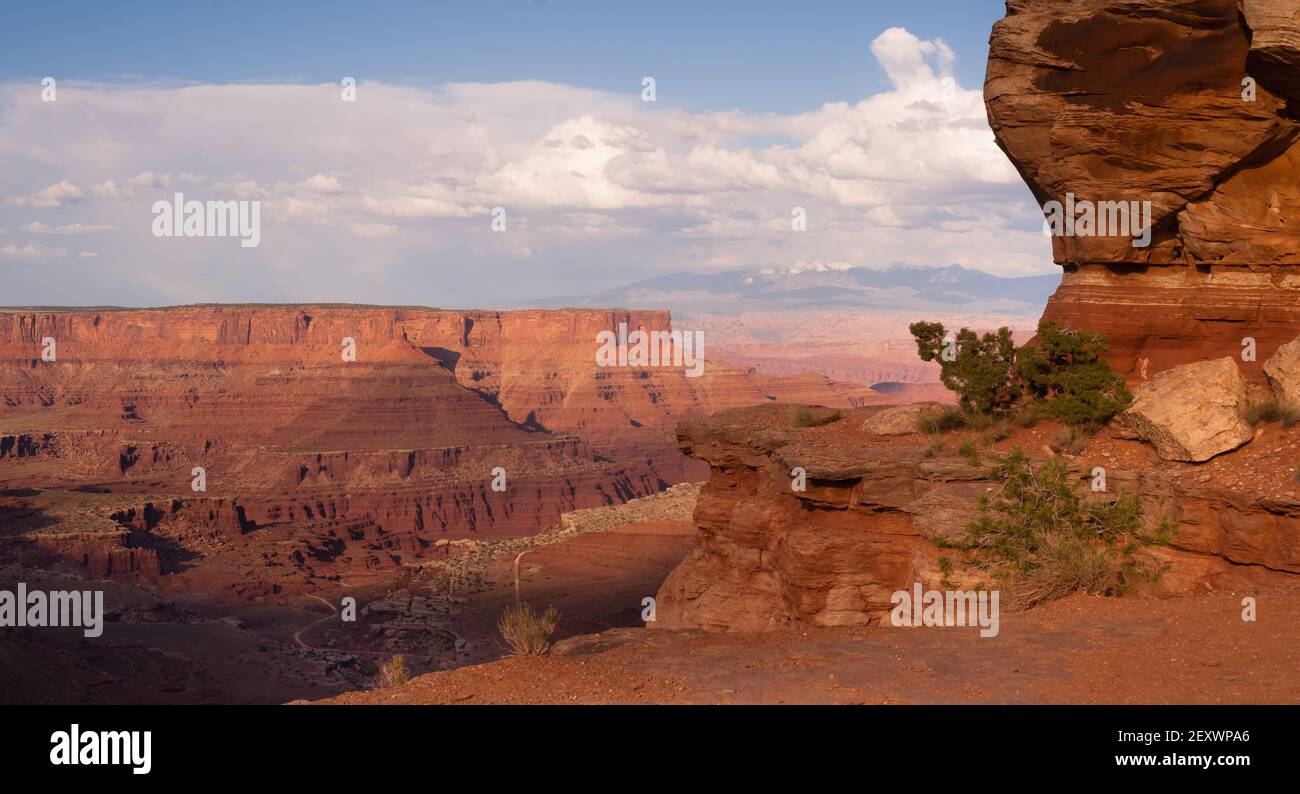 Majestic Vista View Geology Features Rock Formations Canyonlands Stock ...