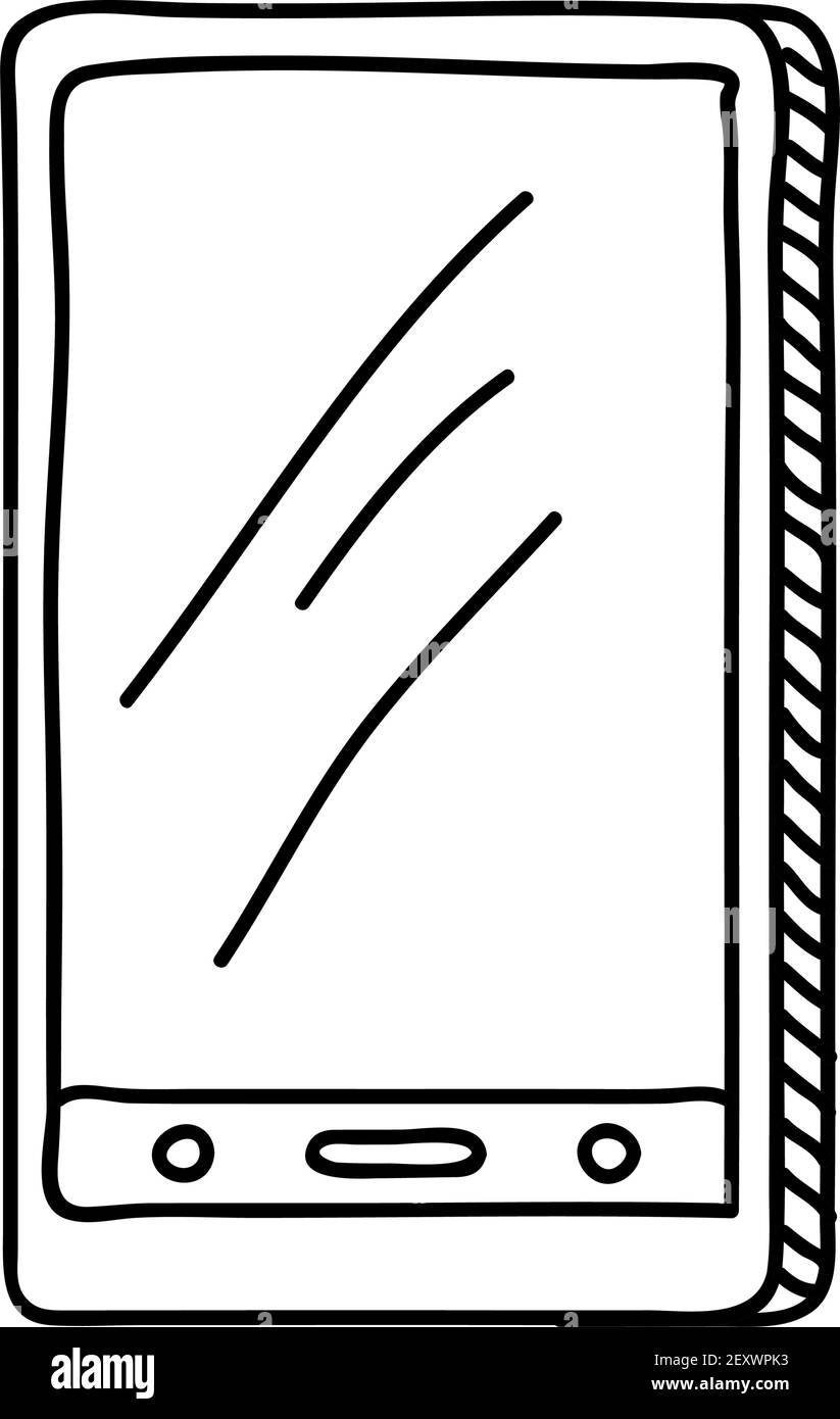 smartphone device doodle style icon Stock Vector Image & Art - Alamy