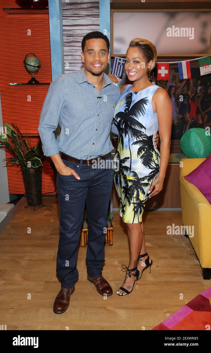 Michael Ealy and La La Anthony are seen during Univision's "Despierta ...
