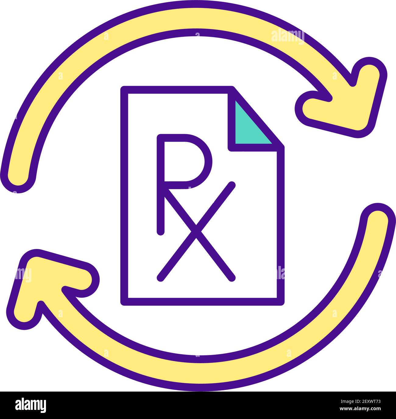 Prescription medicine RGB color icon Stock Vector Image & Art - Alamy