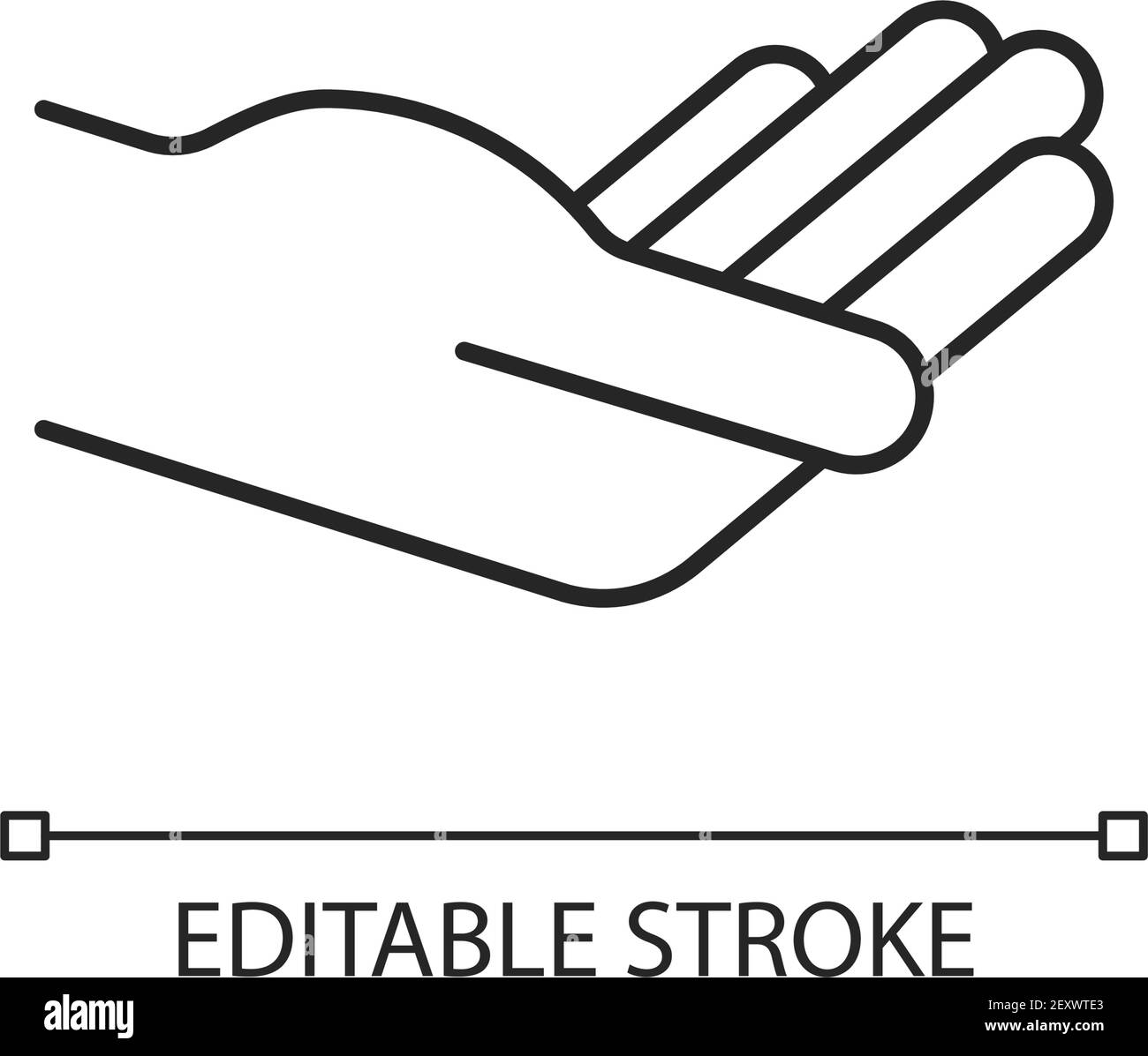Hand holding something linear icon Stock Vector Image & Art - Alamy