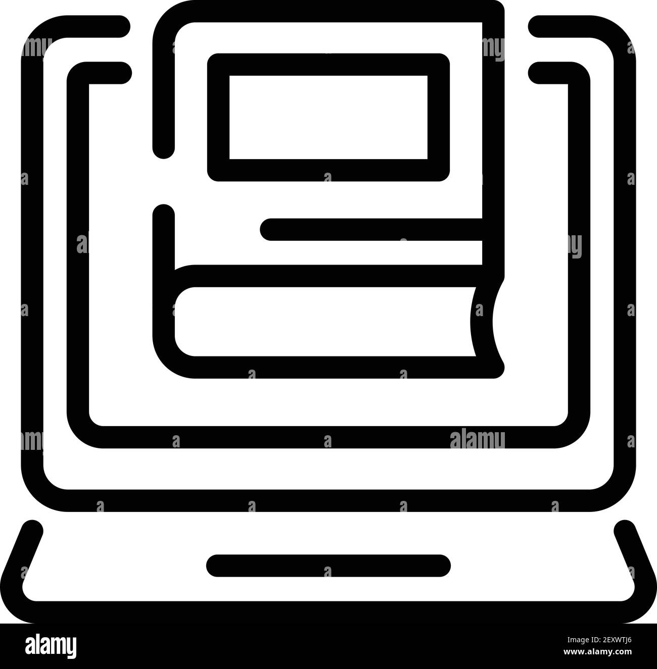 Online catalog icon. Outline online catalog vector icon for web design ...