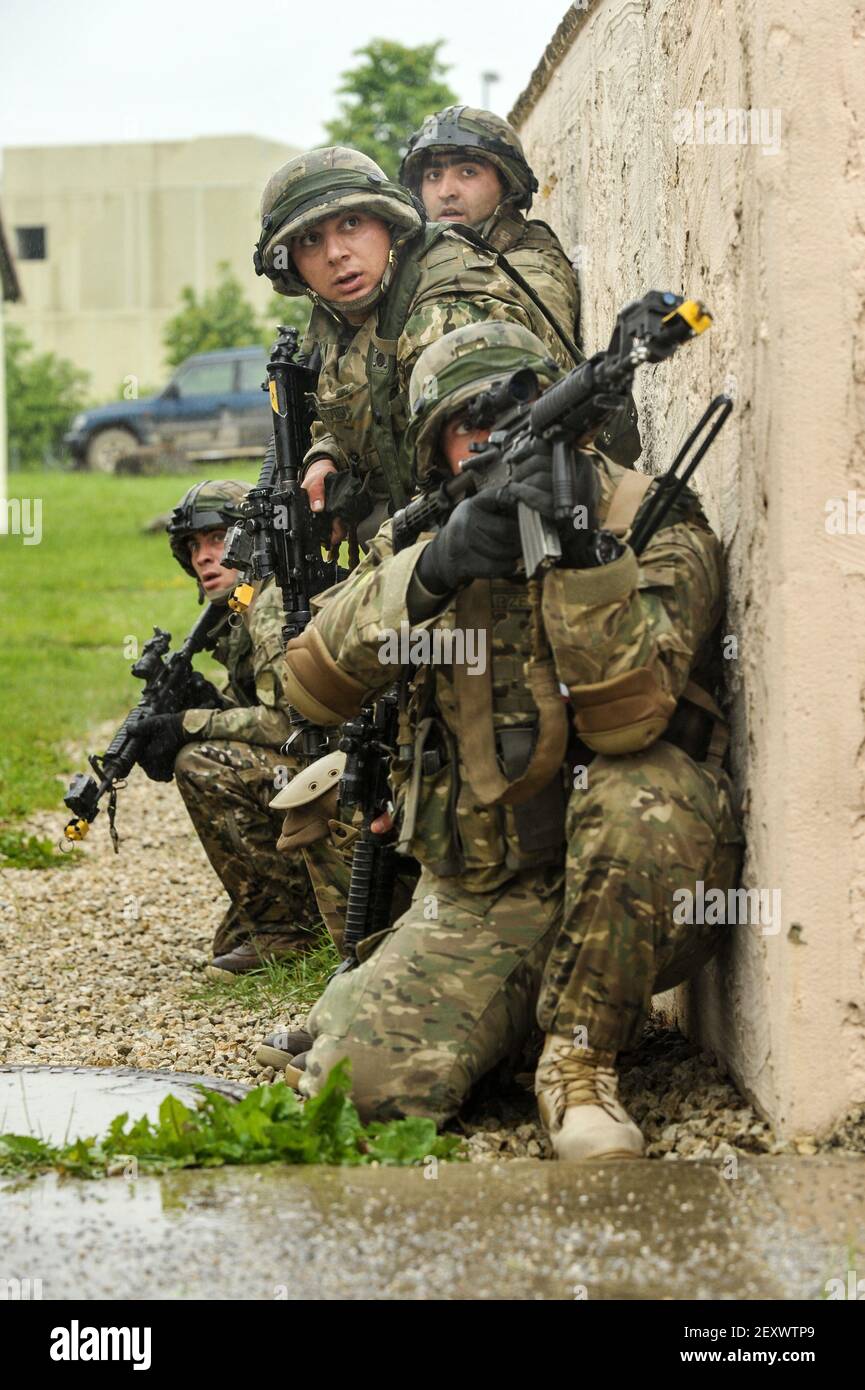 Georgian soldiers conduct building clearing operations May 29, 2014 ...