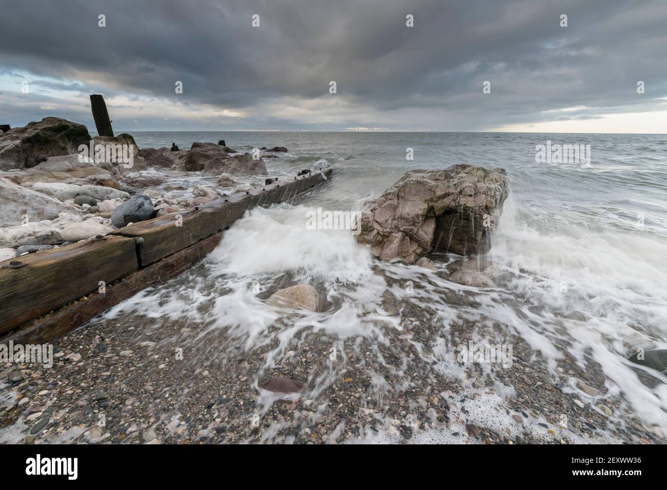 Llanddulas beach on the North Wales coast UK Stock Photo - Alamy