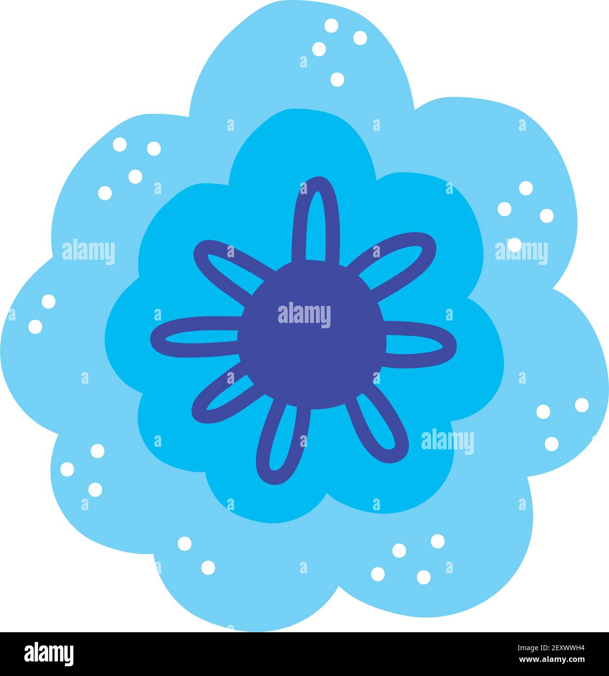 blue spring flower nature icon Stock Vector Image & Art - Alamy