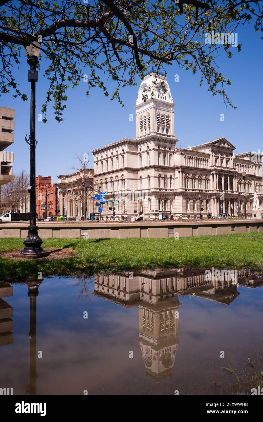 City Hall Building Downtown Louisville Kentucky Built 1871 Stock Photo ...