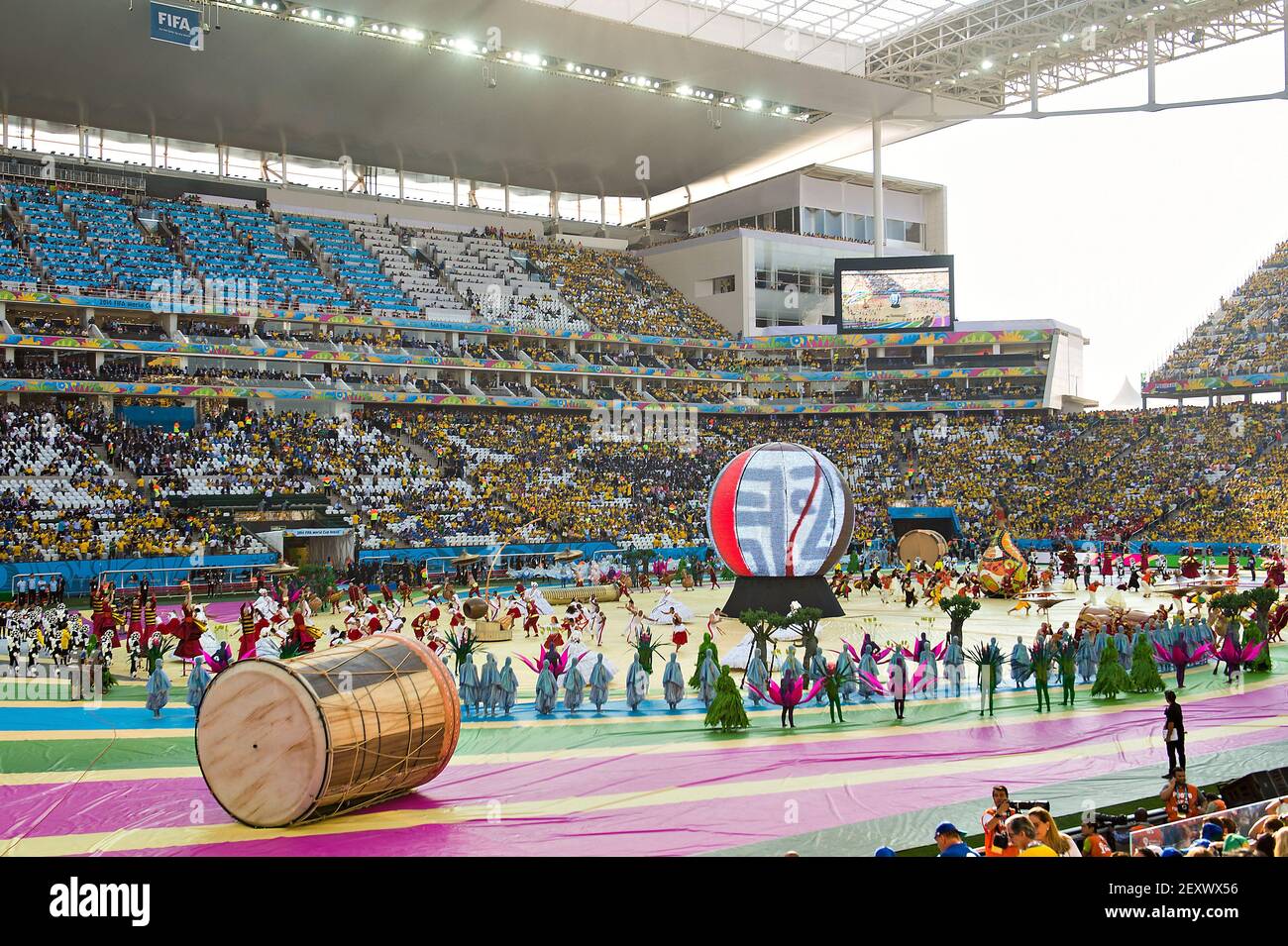 Photo during the Opening Ceremony of the World Cup Brazil 2014 ...