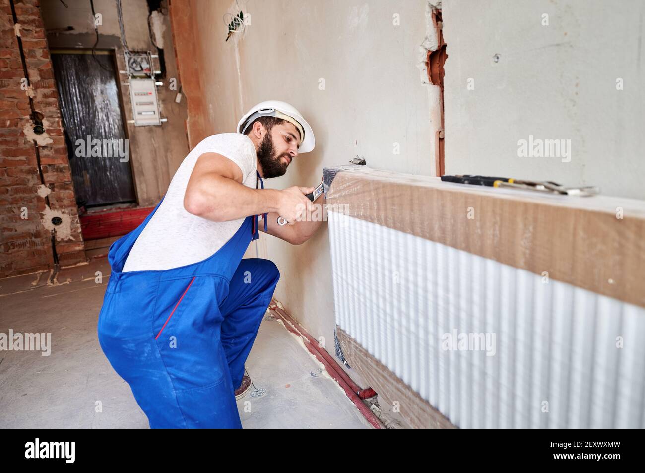 Water engineer man worker works hi-res stock photography and images - Alamy