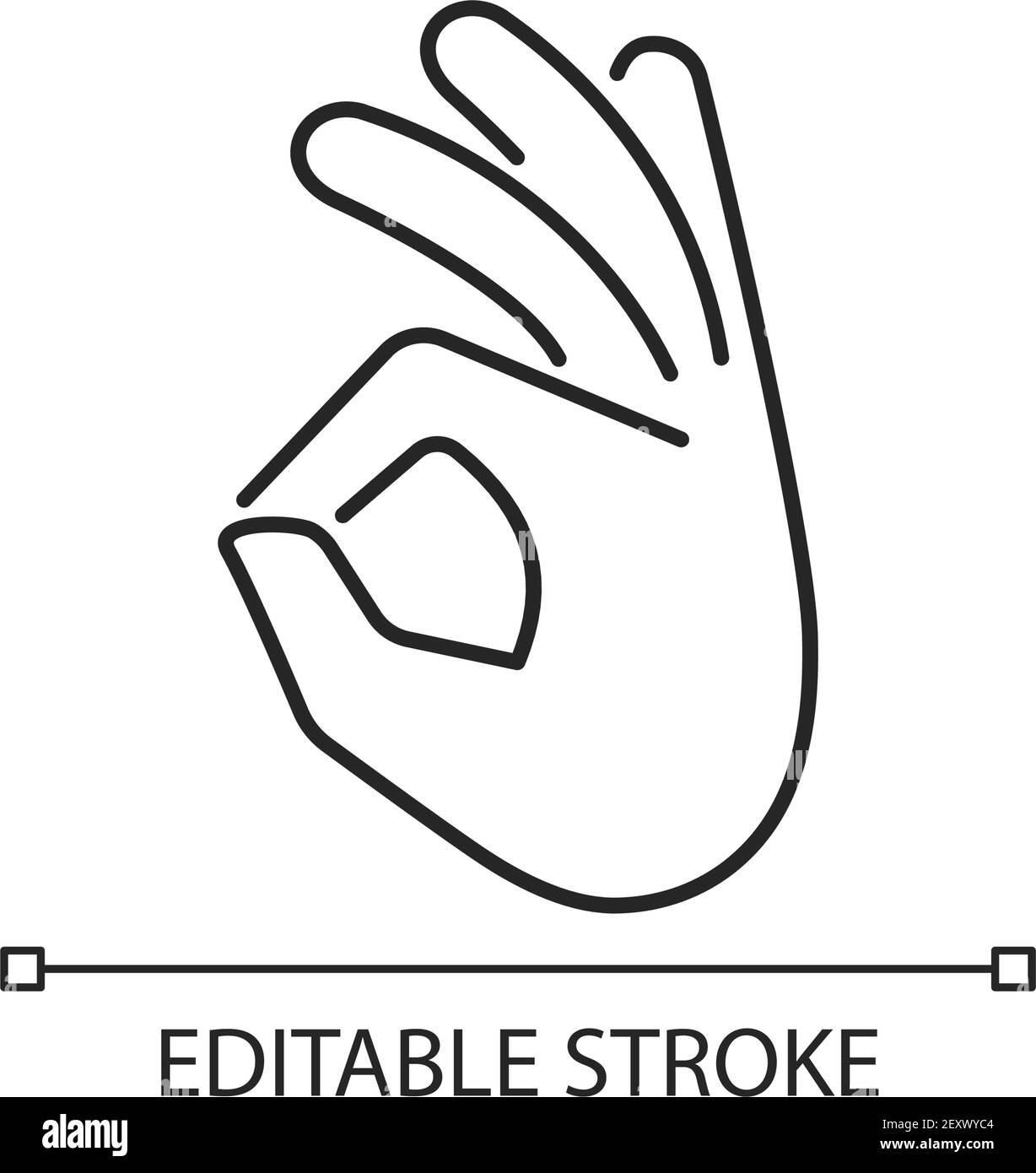 Okay gesture linear icon Stock Vector Image & Art - Alamy