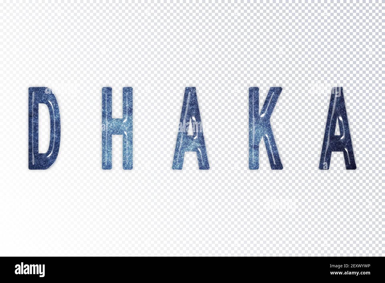Dhaka lettering, Dhaka milky way letters, transparent background ...