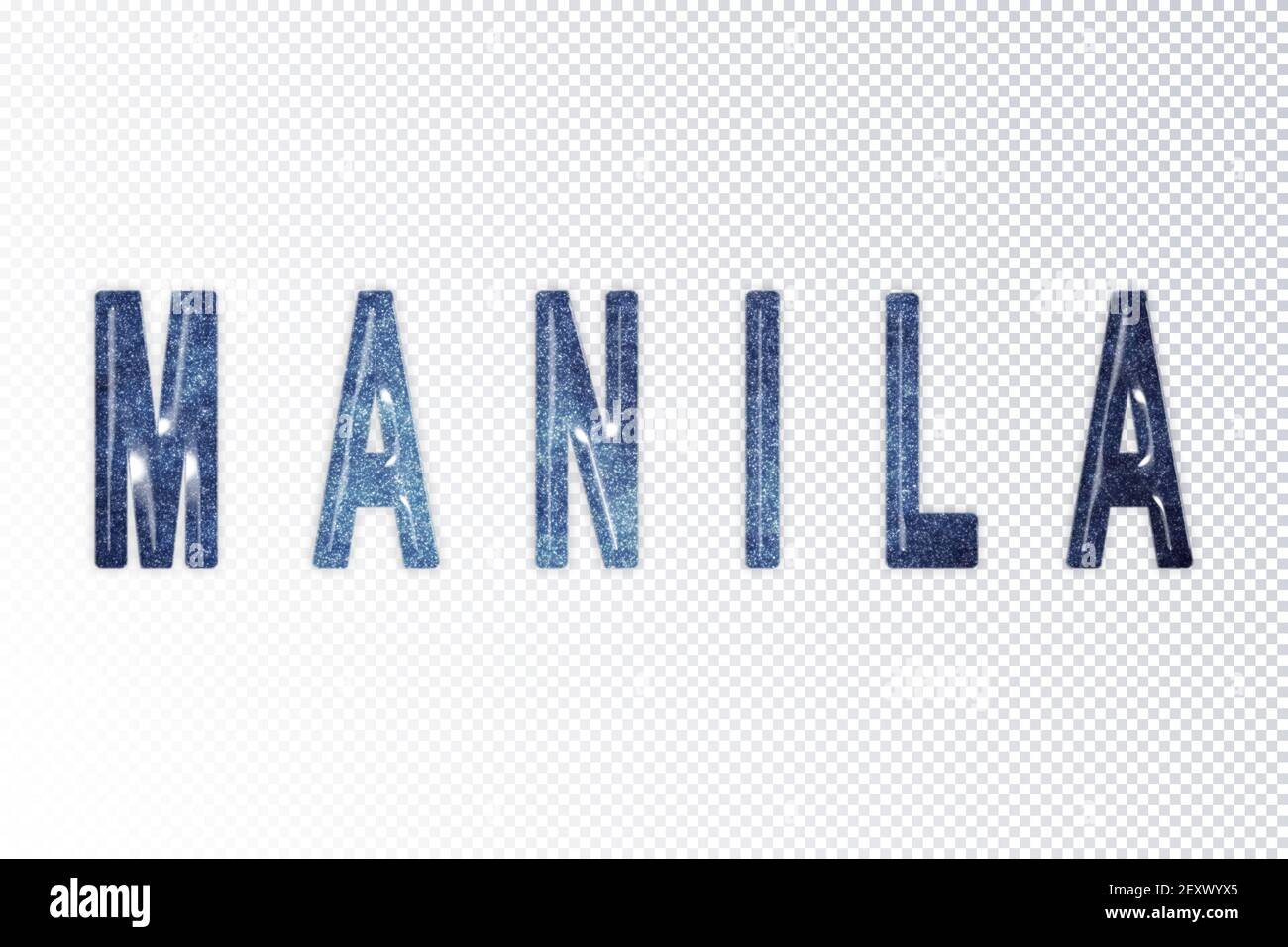 Manila lettering, Manila milky way letters, transparent background ...