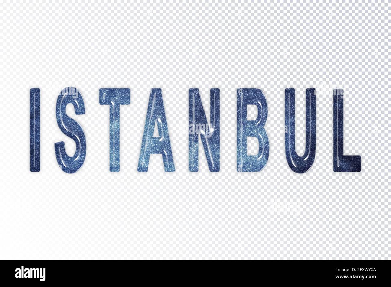 Istanbul lettering, Istanbul milky way letters, transparent background ...