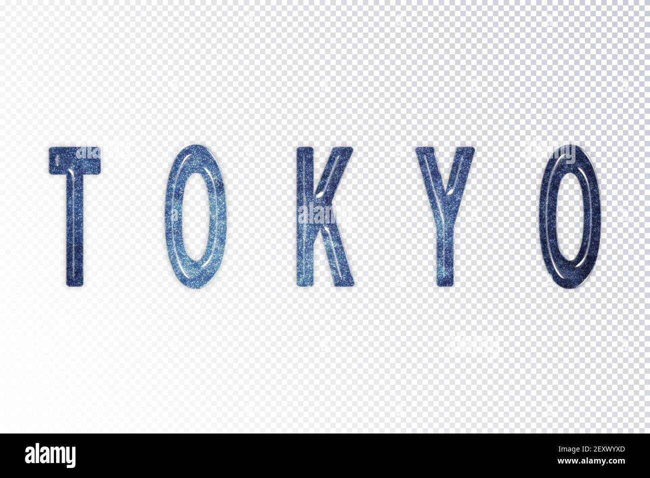 Tokyo lettering, Tokyo milky way letters, transparent background ...