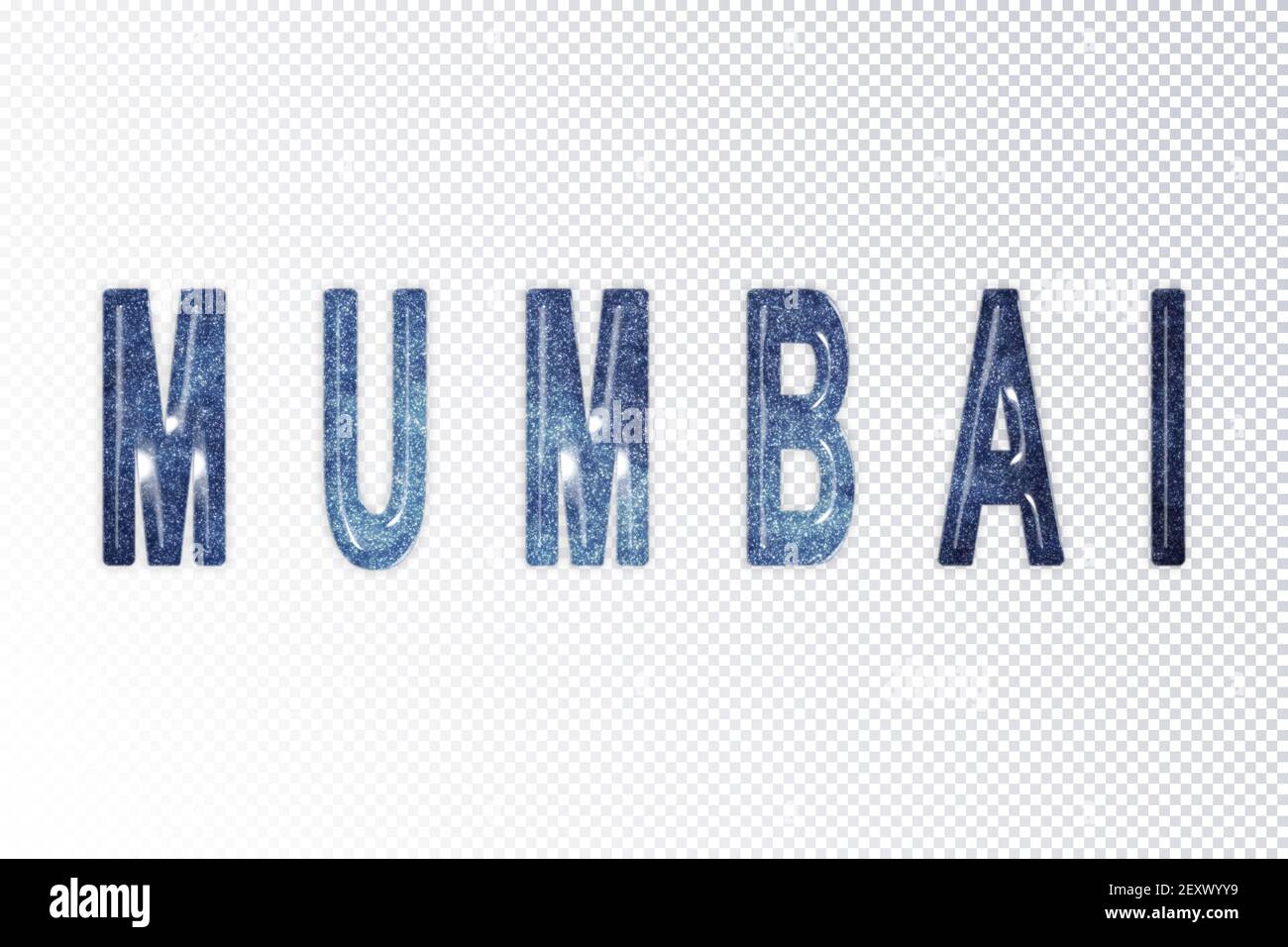 Mumbai lettering, Mumbai milky way letters, transparent background ...