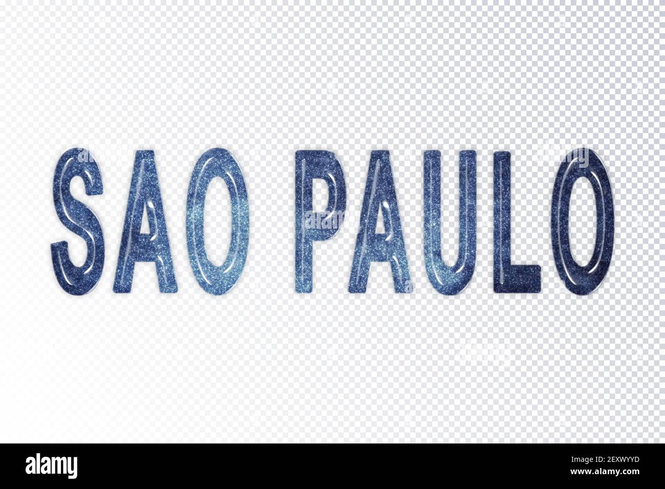 Sao Paulo lettering, Sao Paulo milky way letters, transparent ...