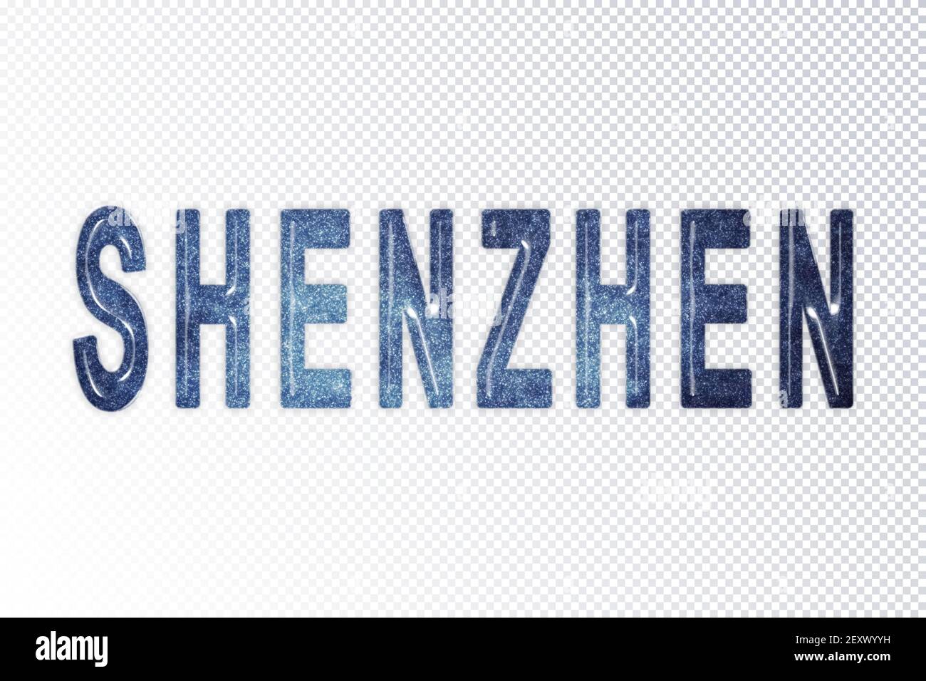 Shenzhen lettering, Shenzhen milky way letters, transparent background ...