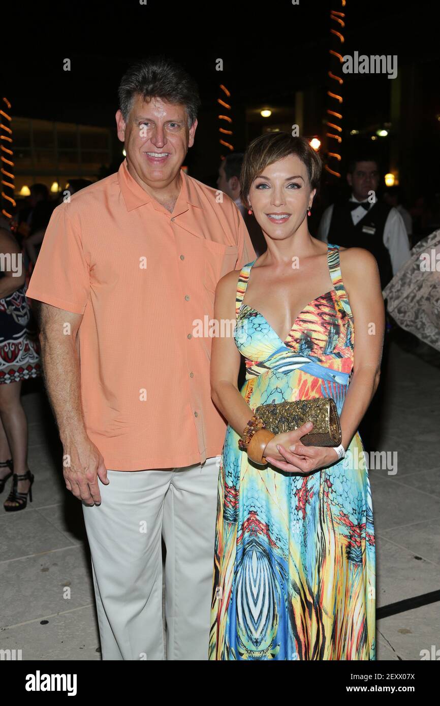 Robert Marbut and Laura Flores are seen during Amigos For Kids Voya ...