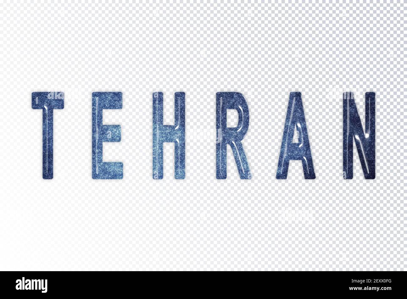 Tehran lettering, Tehran milky way letters, transparent background ...