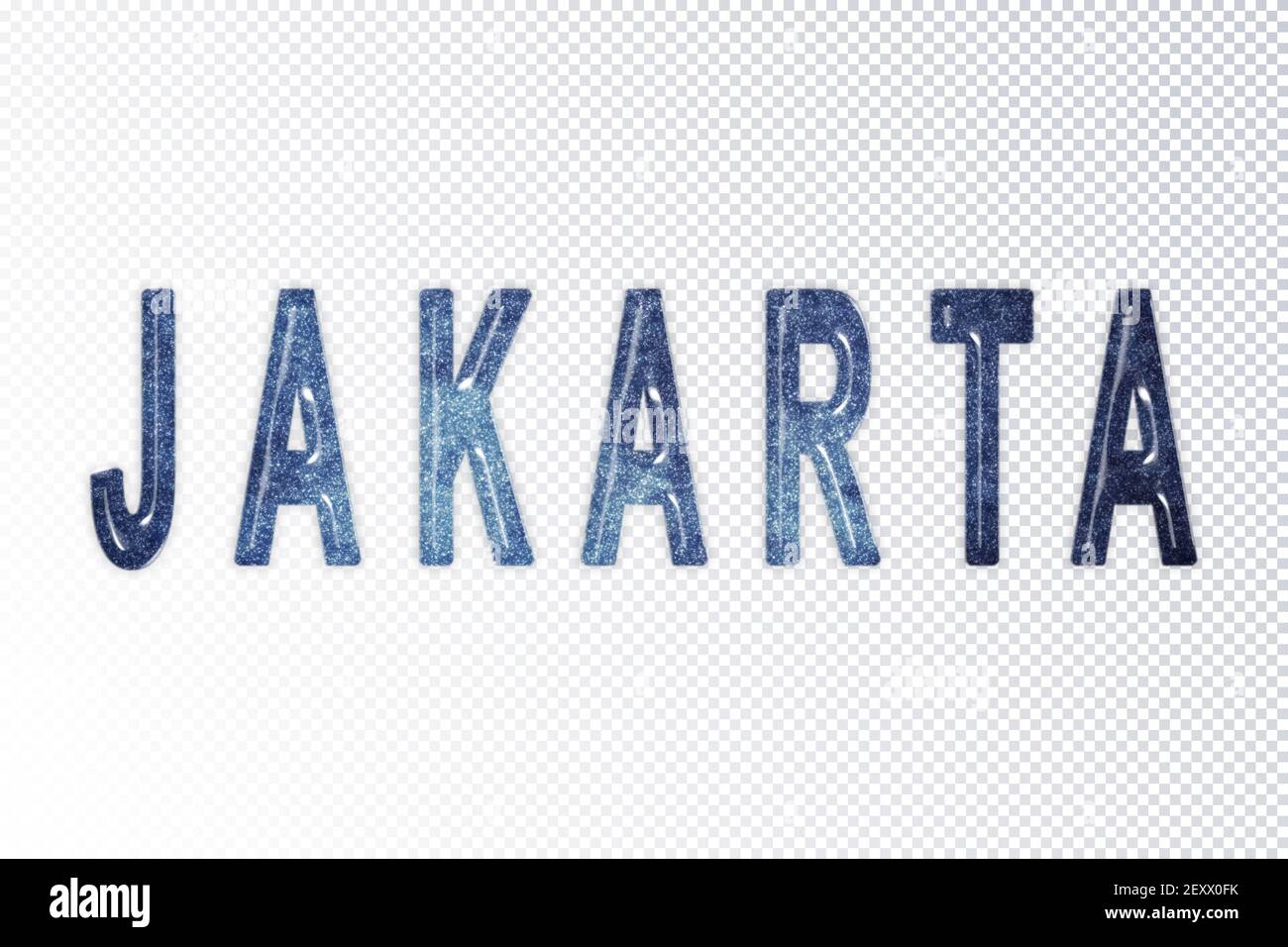 Jakarta lettering, Jakarta milky way letters, transparent background ...