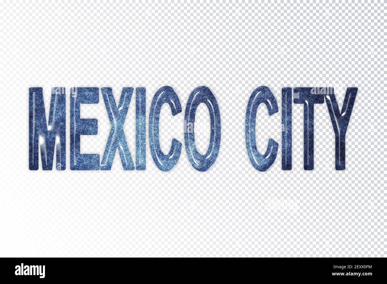 Mexico City lettering, Mexico City milky way letters, transparent ...