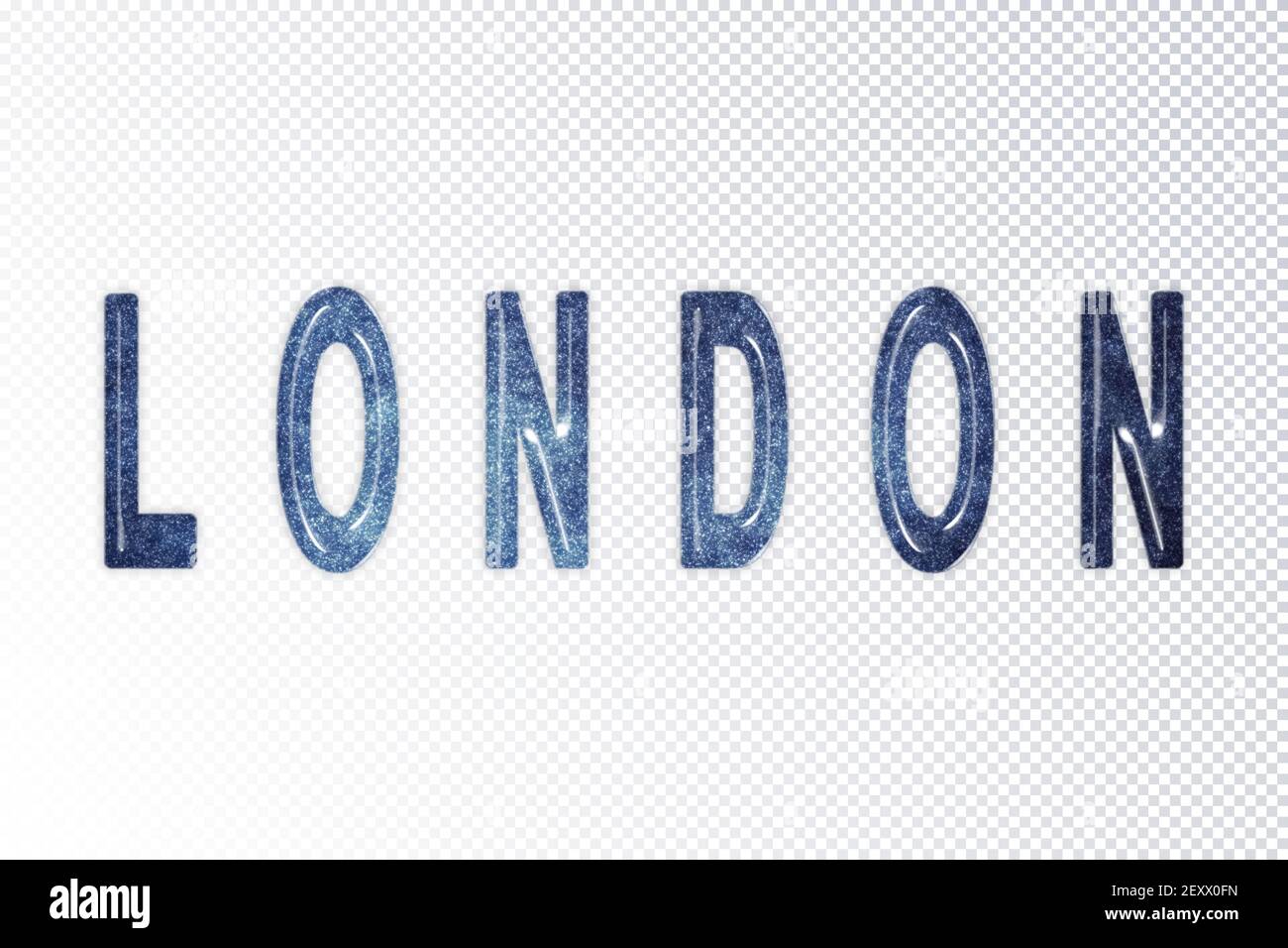 London lettering, London milky way letters, transparent background ...