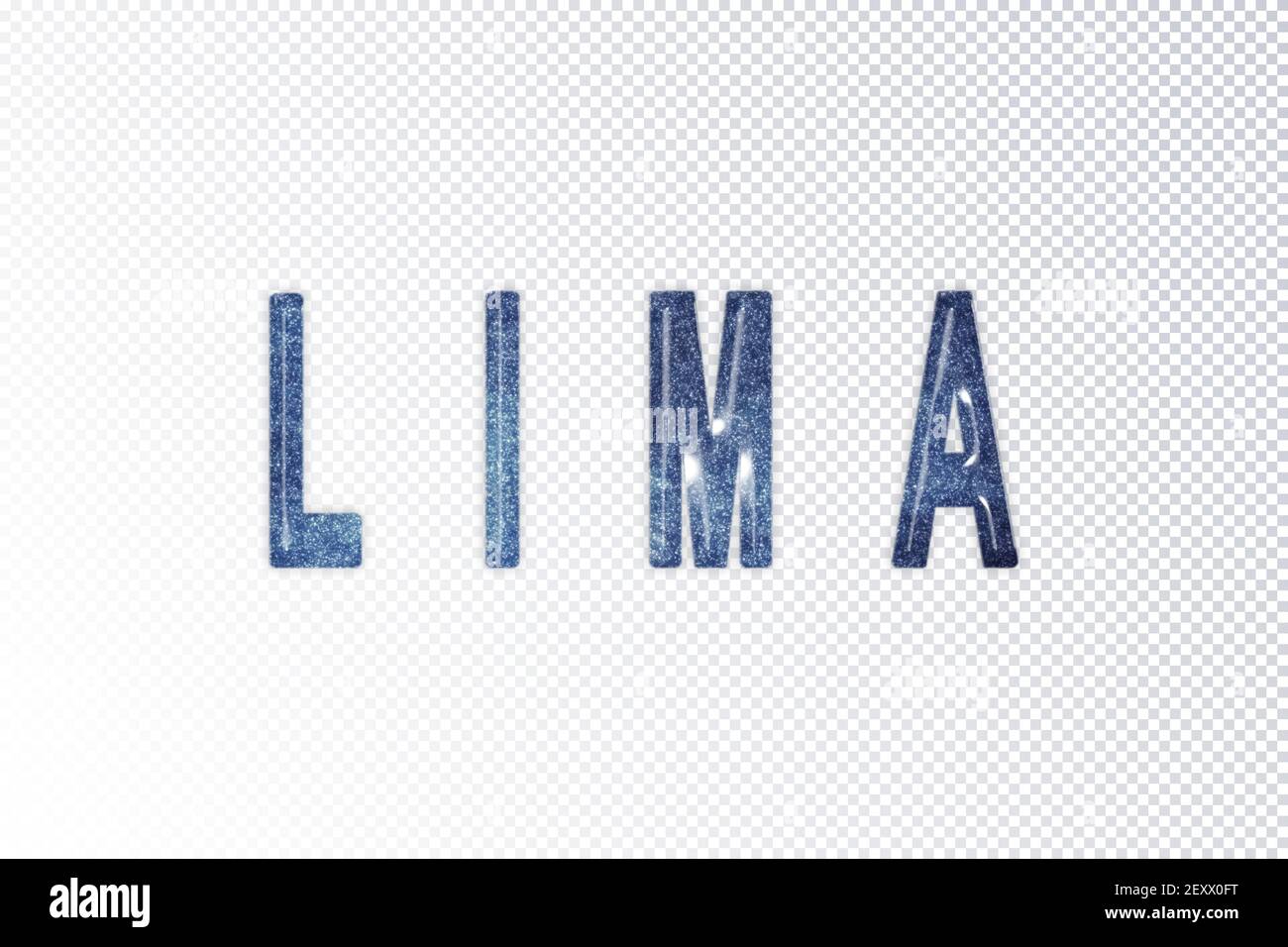Lima lettering, Lima milky way letters, transparent background ...