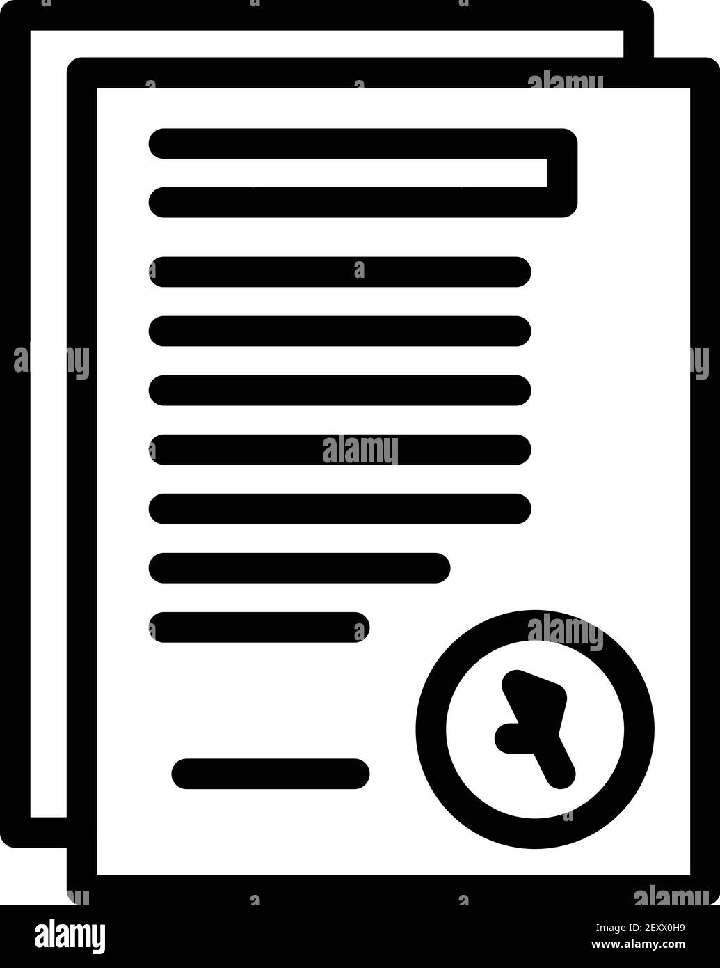 Assistance documents icon. Outline assistance documents vector icon for ...