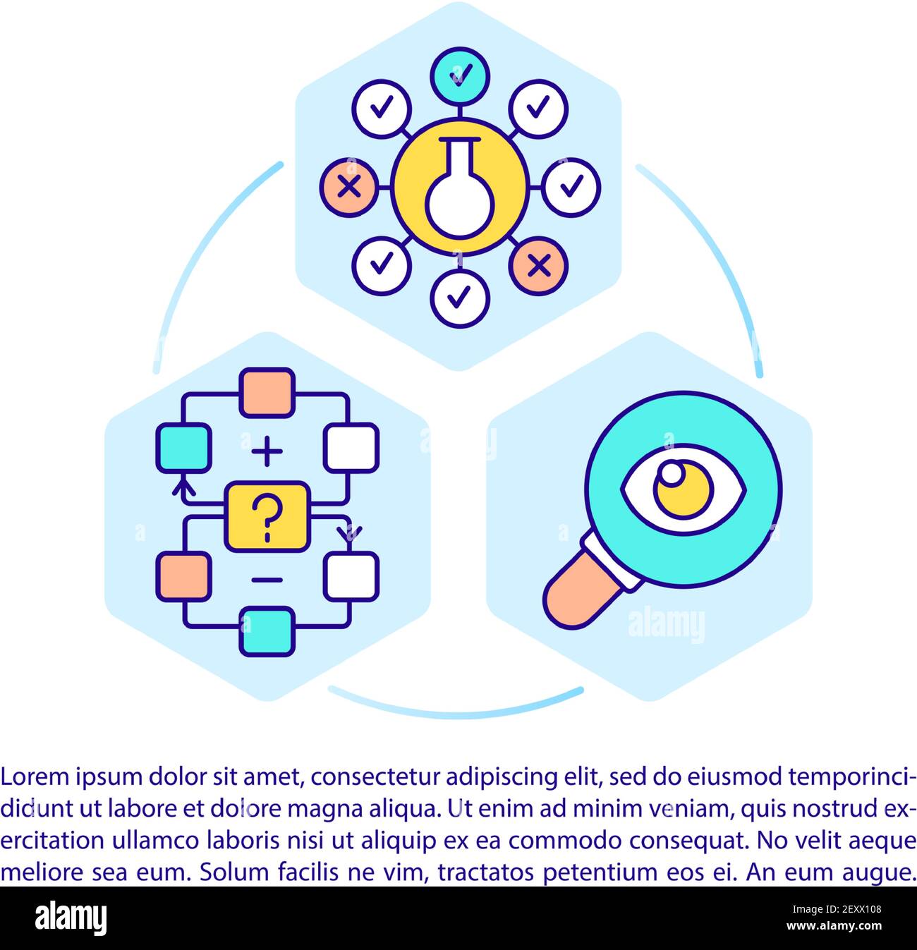 Scientific research concept icon with text Stock Vector Image & Art - Alamy