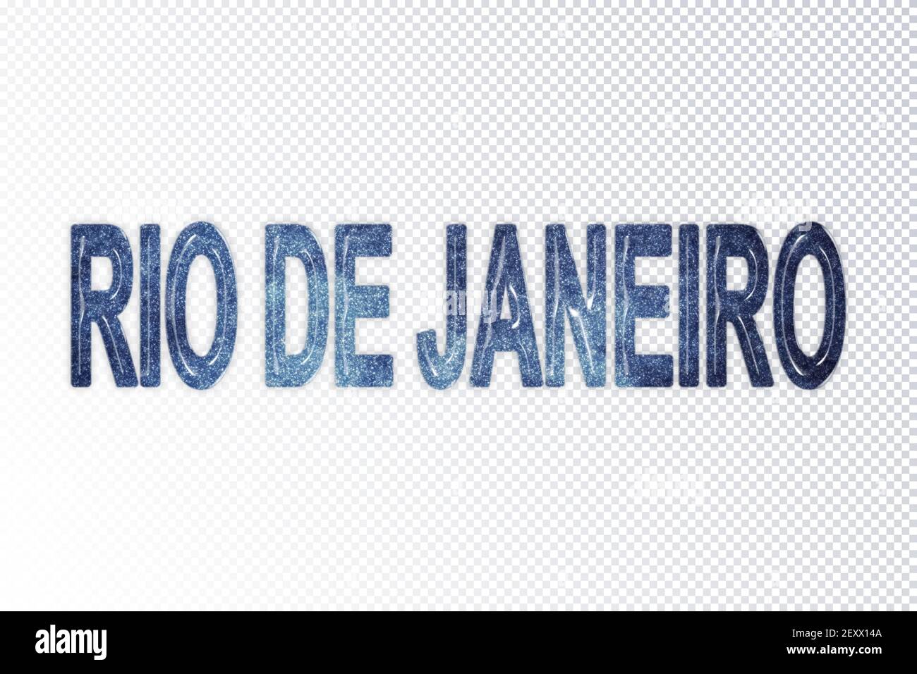Rio De Janeiro lettering, Rio De Janeiro milky way letters, transparent ...