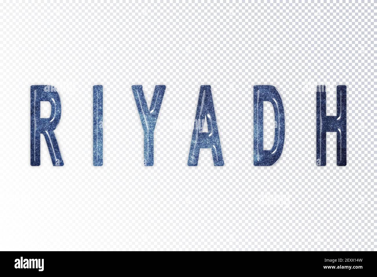 Riyadh lettering, Riyadh milky way letters, transparent background ...