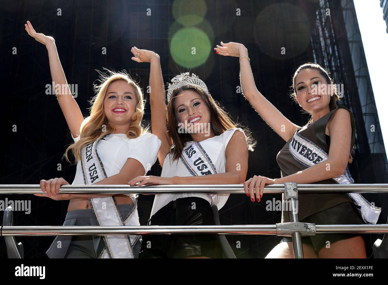 (L-R) Cassidy Wolf, Miss Teen USA, Nia Sanchez, Miss USA 2014 and ...