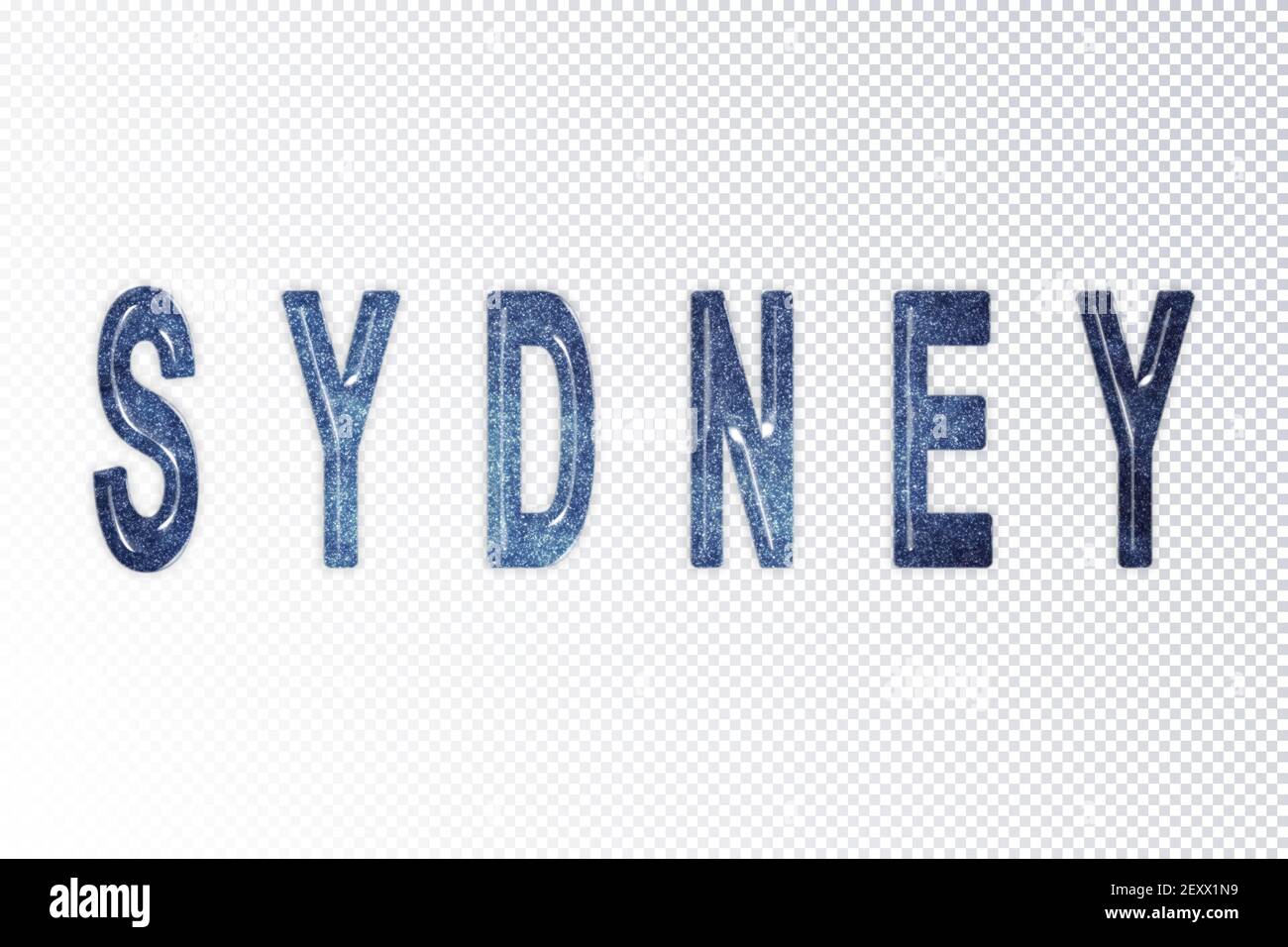 Sydney lettering, Sydney milky way letters, transparent background ...