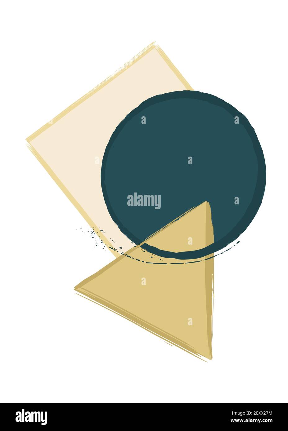 Minimalism. Abstract poster with geometric shapes. Vector illustration ...