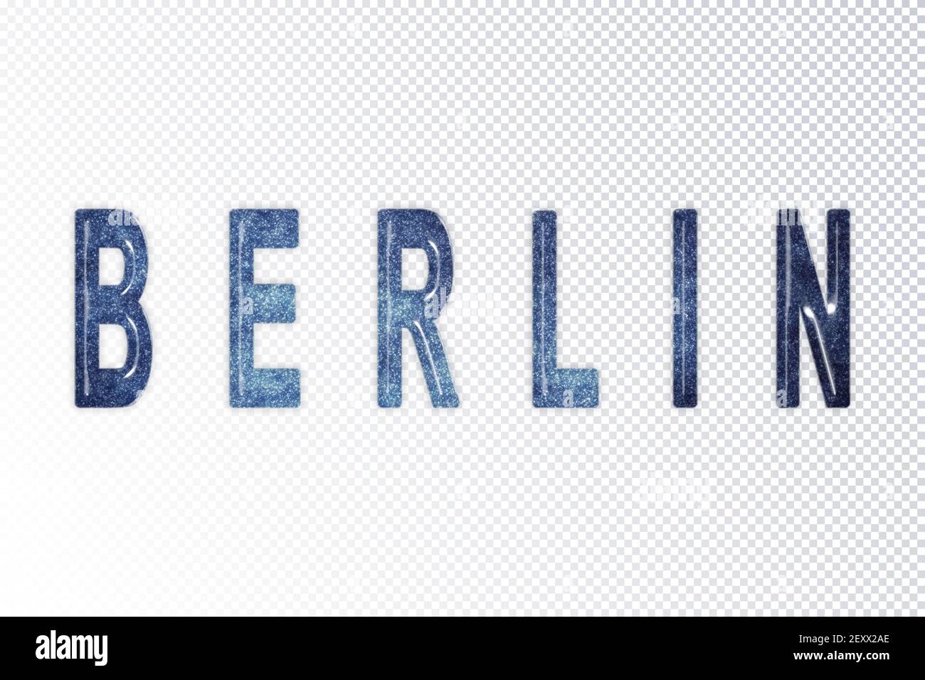 Berlin lettering, Berlin milky way letters, transparent background ...