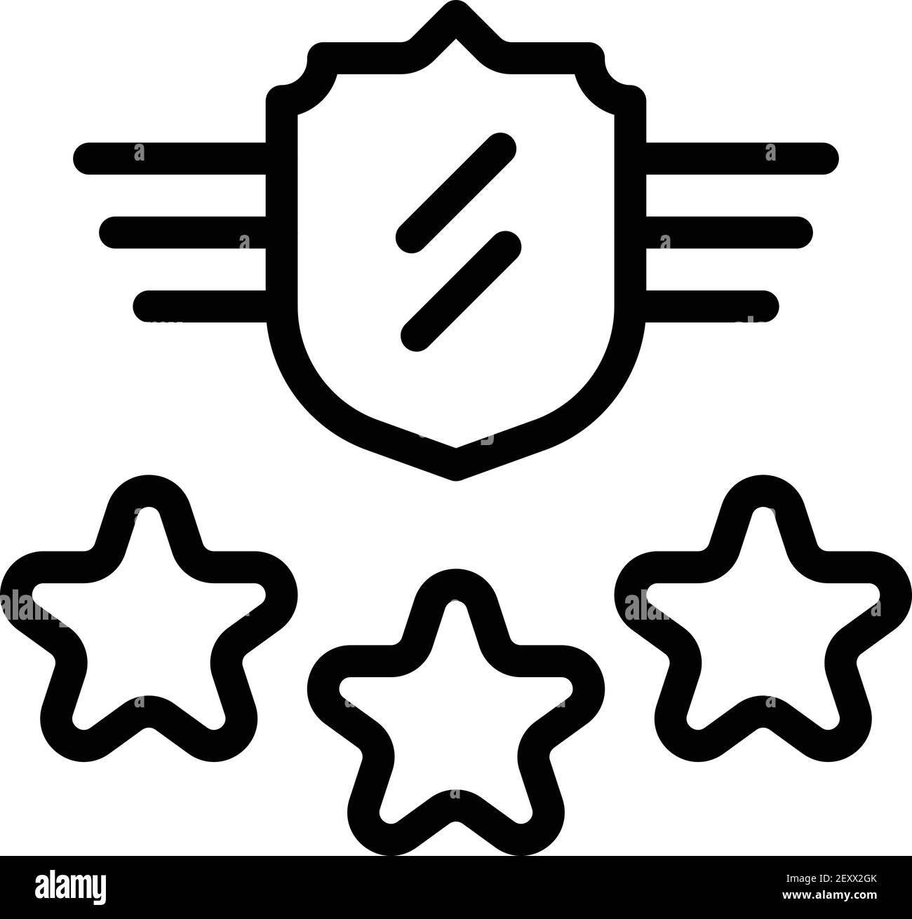 Vip security icon. Outline vip security vector icon for web design ...