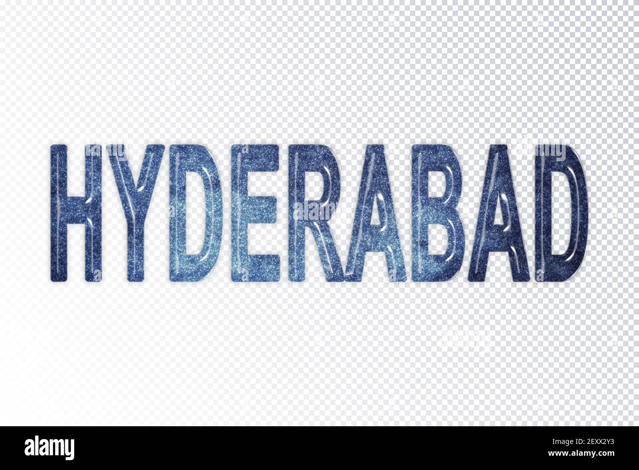 Hyderabad lettering, Hyderabad milky way letters, transparent ...