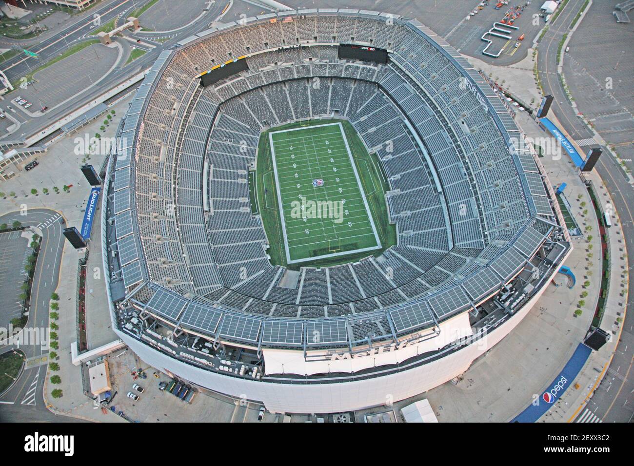 Aerial view of the MetLife Stadium in New York City, photographed from ...
