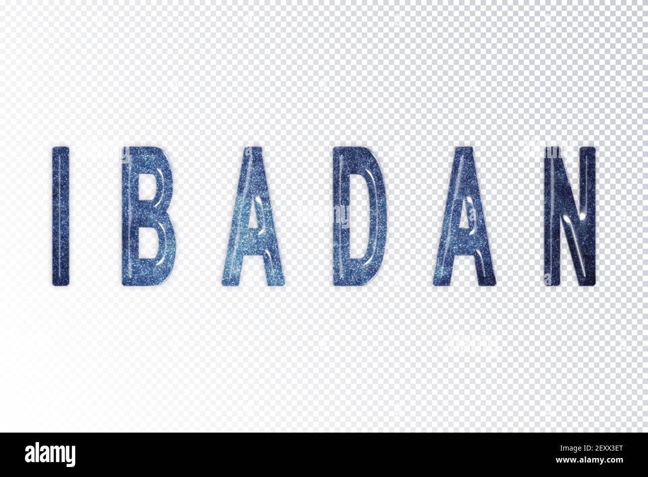 Ibadan lettering, Ibadan milky way letters, transparent background ...