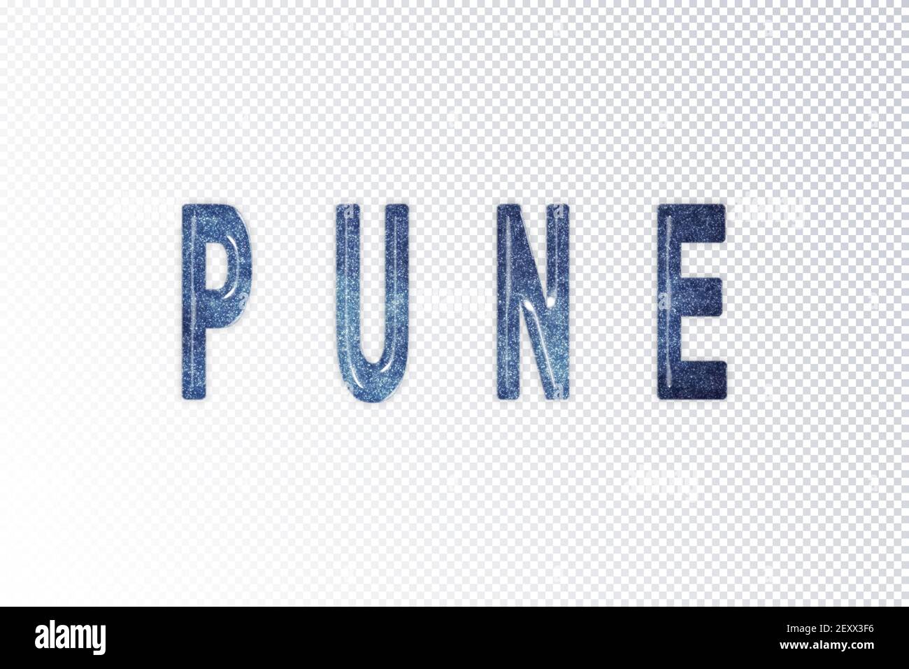 Pune lettering, Pune milky way letters, transparent background ...